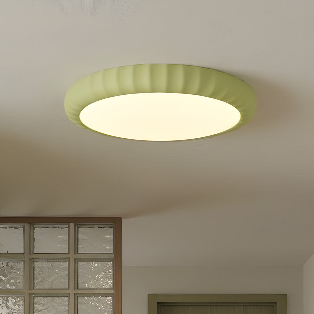 Clara Minimalist Fluted Disk Ceiling Lighting | LuciaLiving – Lucia Living