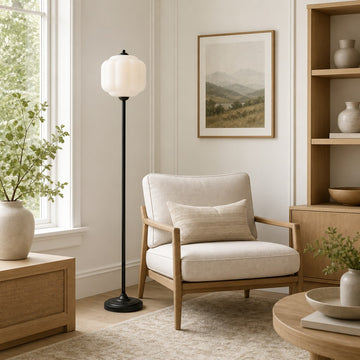 Lumi Vintage Opal Textured Glass Eloise Floor Light | LuciaLiving ...