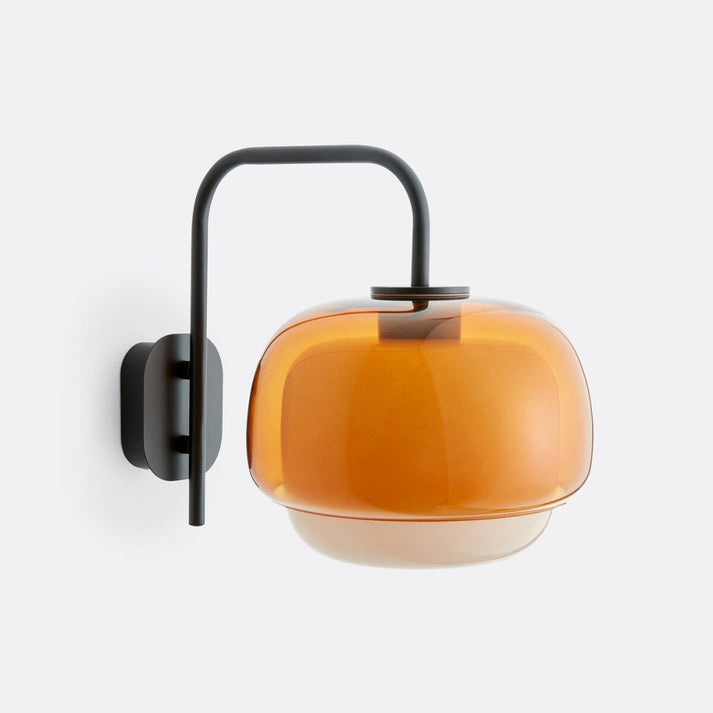 Modern Round Shade Coloured Glass Wall Sconce | LuciaLiving – Lucia Living