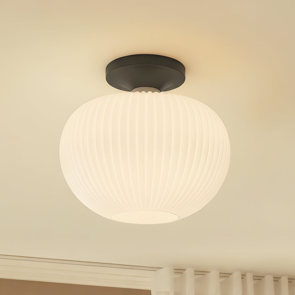 Wesley Modern Organic Milk Glass Ceiling Light | LuciaLiving – Lucia Living